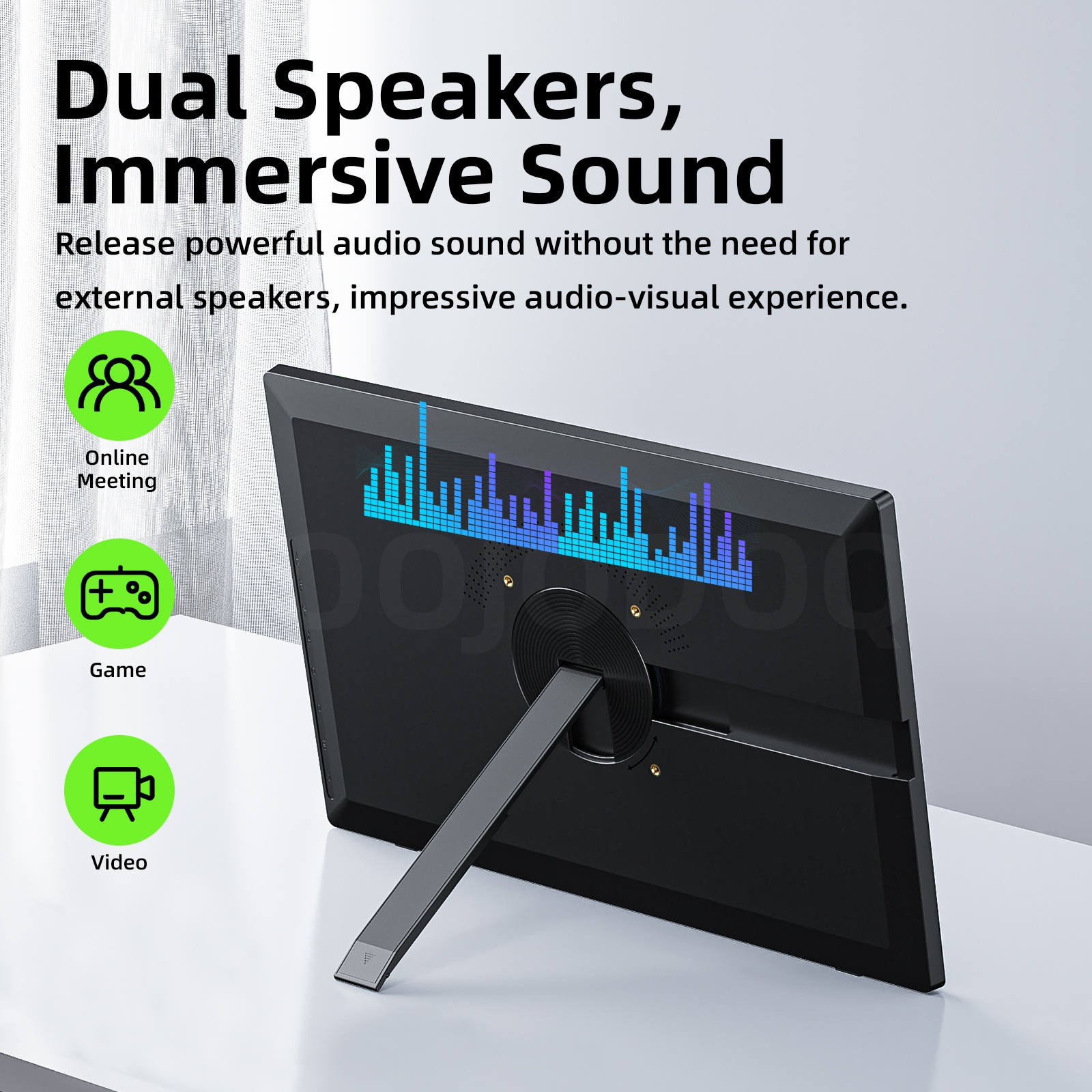 GOOJODOQ 15.6 inch Portable Monitor Extended screen for Laptop with ...