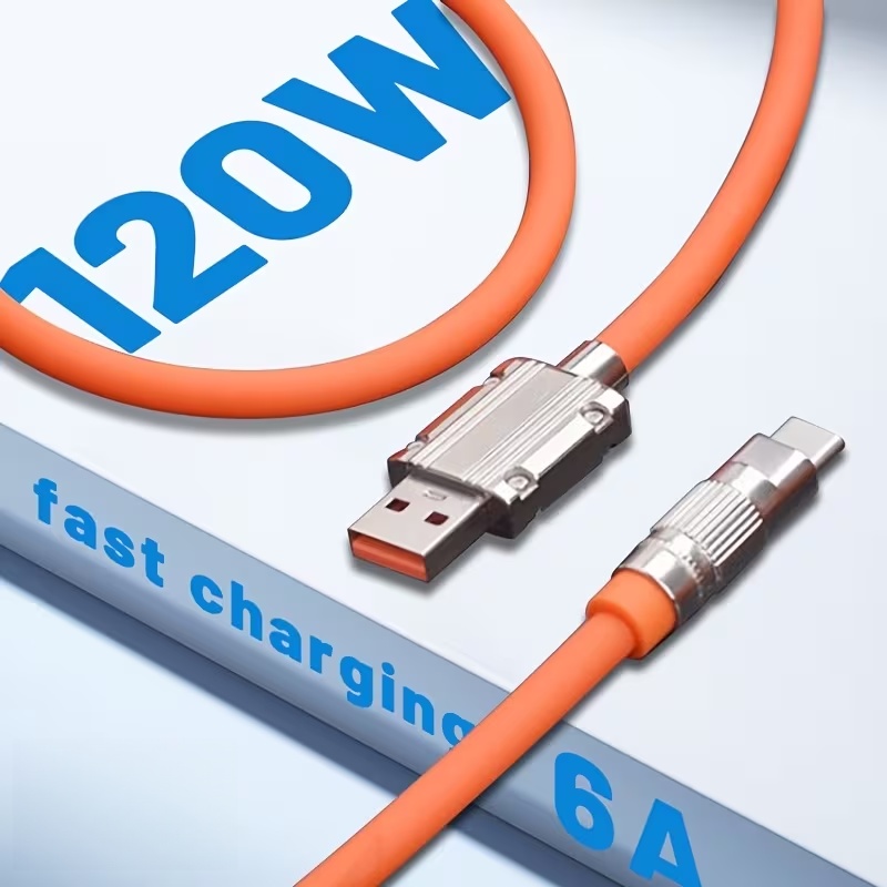 120W USB Ultra Fast Charge Micro USB Wired Zinc Cord 6A Quick charging ...