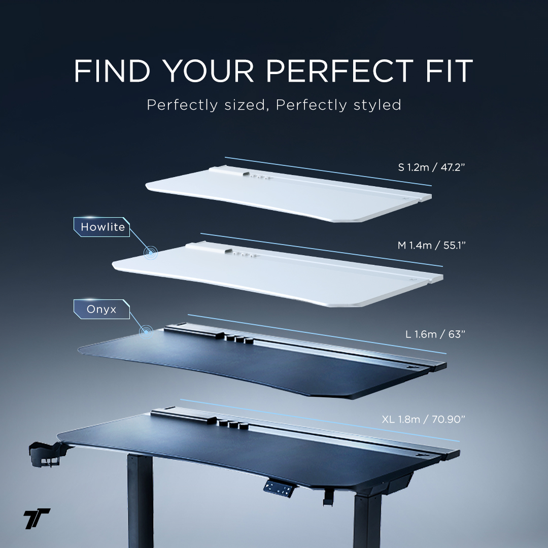 TTRacing TIVON Smart Standing Desk Electric Adjustable Height Table ...