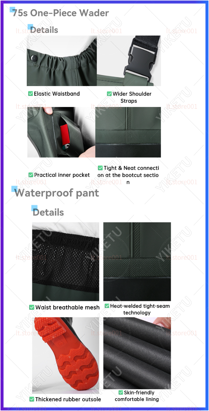 [Top Pant,Clearance] Water Pants Waders Waterproof Overalls Clothing ...