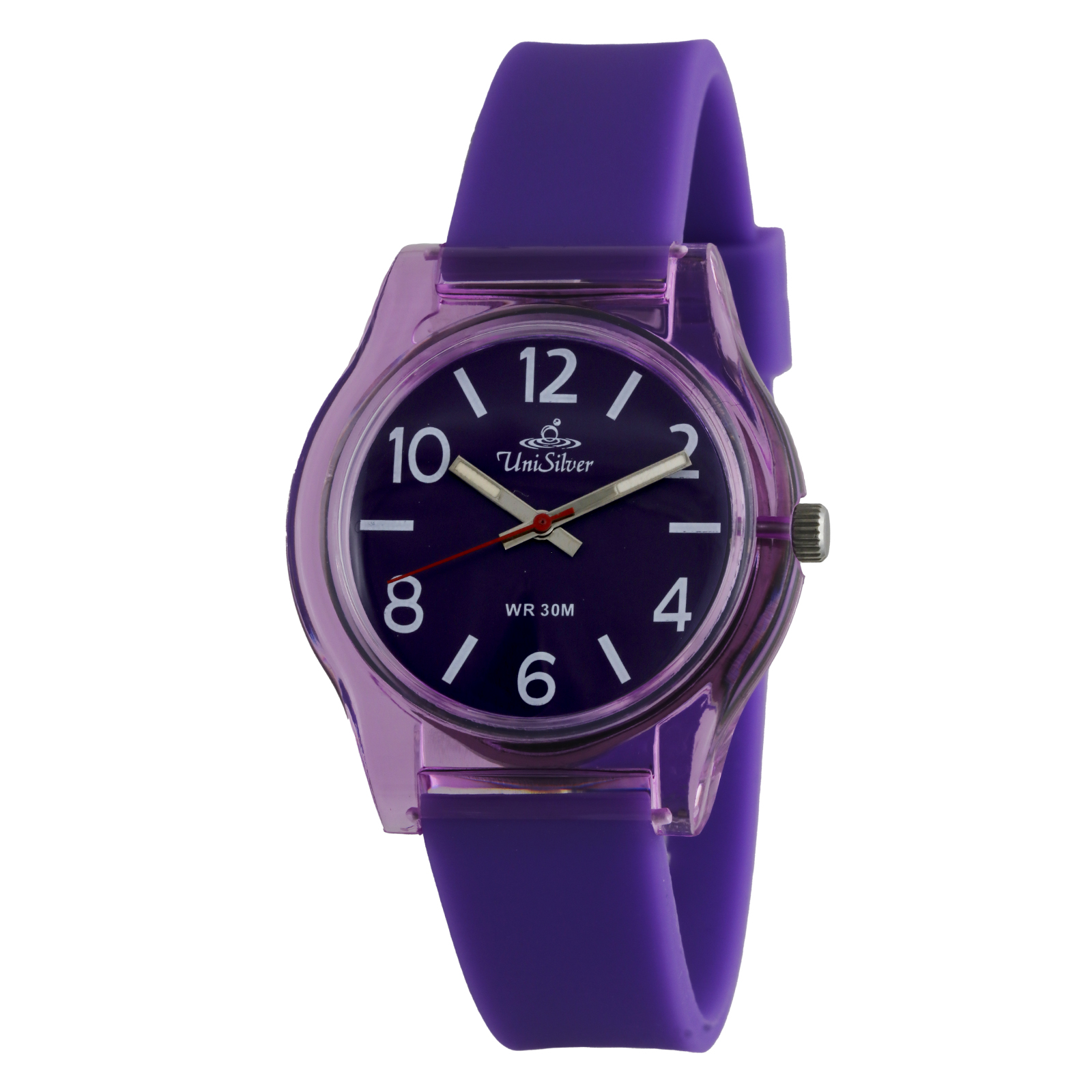UniSilver TIME Womens Transparent Violet Analog Rubber Watch KW3492 ...