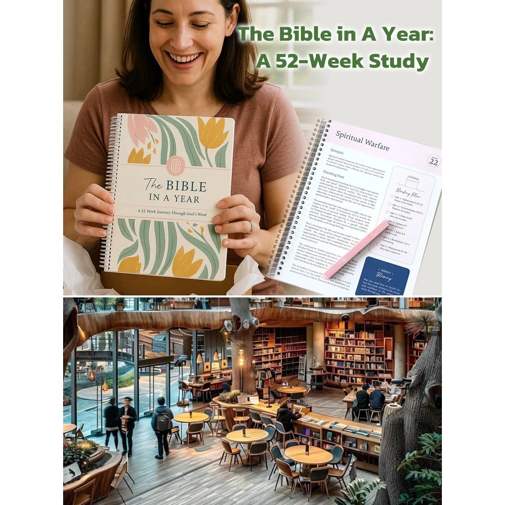 The Bible In A Year: A 52-Week Study Through Gods Word - Spiral Bible ...