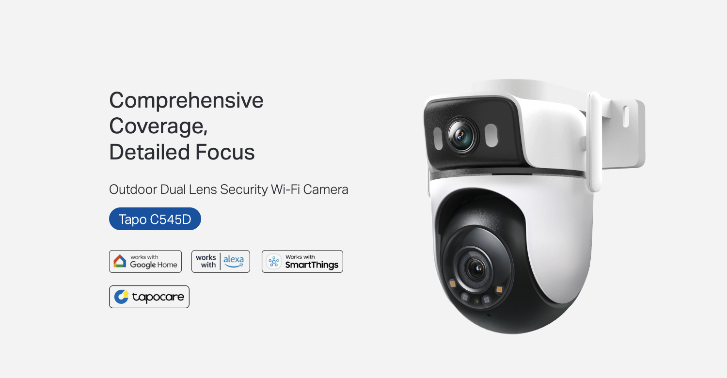 Tapo C545D Outdoor Dual Lens Security Wi-Fi Camera | Dual Cam Wifi CCTV ...