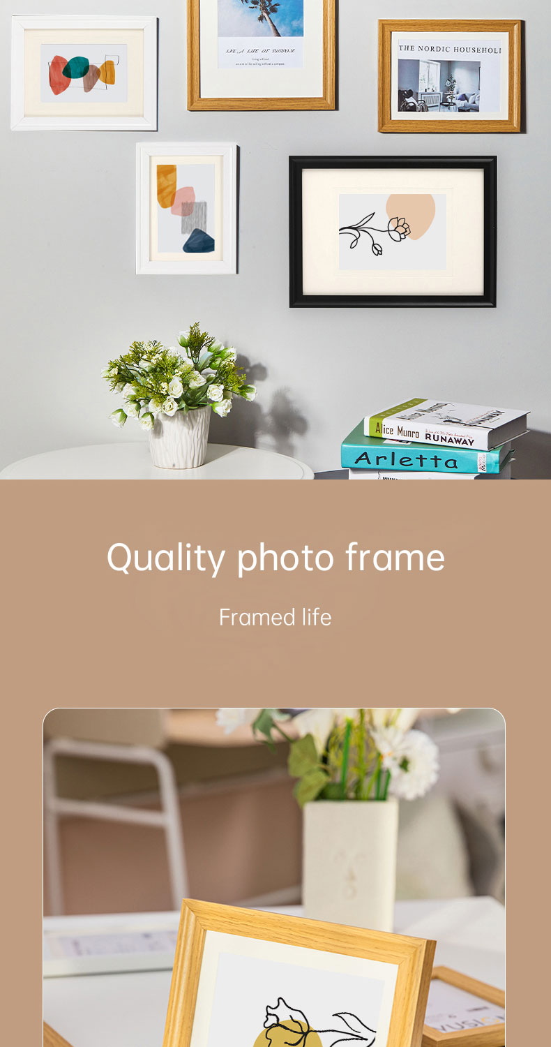 Deli&Vusign Picture Frame A4/6R/5R/4R Home Decor Wooden Picture Frame ...