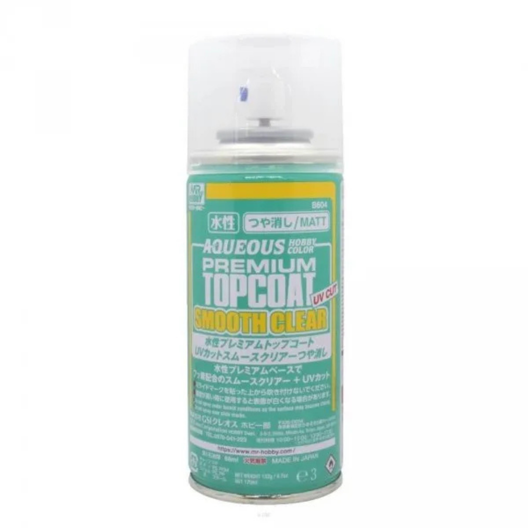 Mr.Hobby AQUEOUS Water-Based Premium Top Coat UV Cut Smooth Clear Matt ...