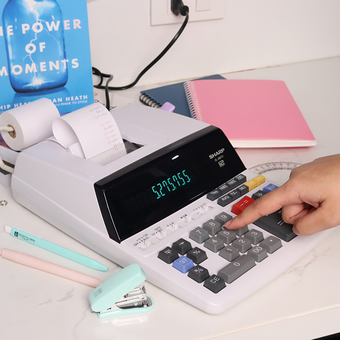 Sharp Printing Calculator EL-2607V for Office Shop Business – Adding ...