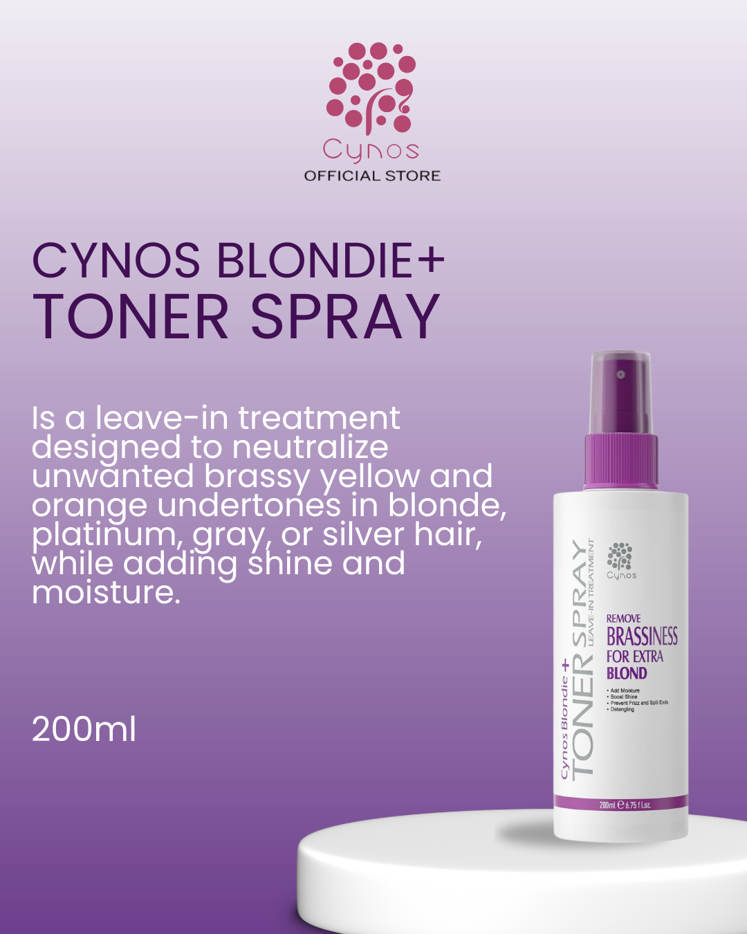 CYNOS Blondie + Toner Spray (Hair care) 200ml | Shopee Philippines