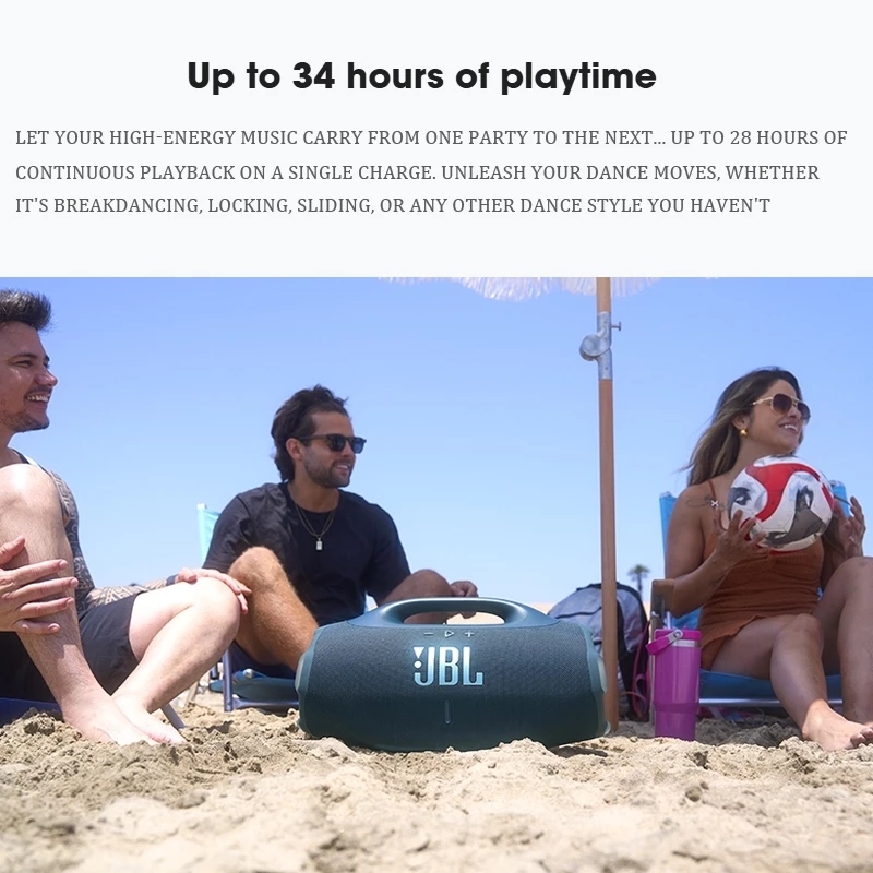 JB.L BOOMBOX4 Wireless Bluetooth Speaker Portable Deep Bass Speakers ...