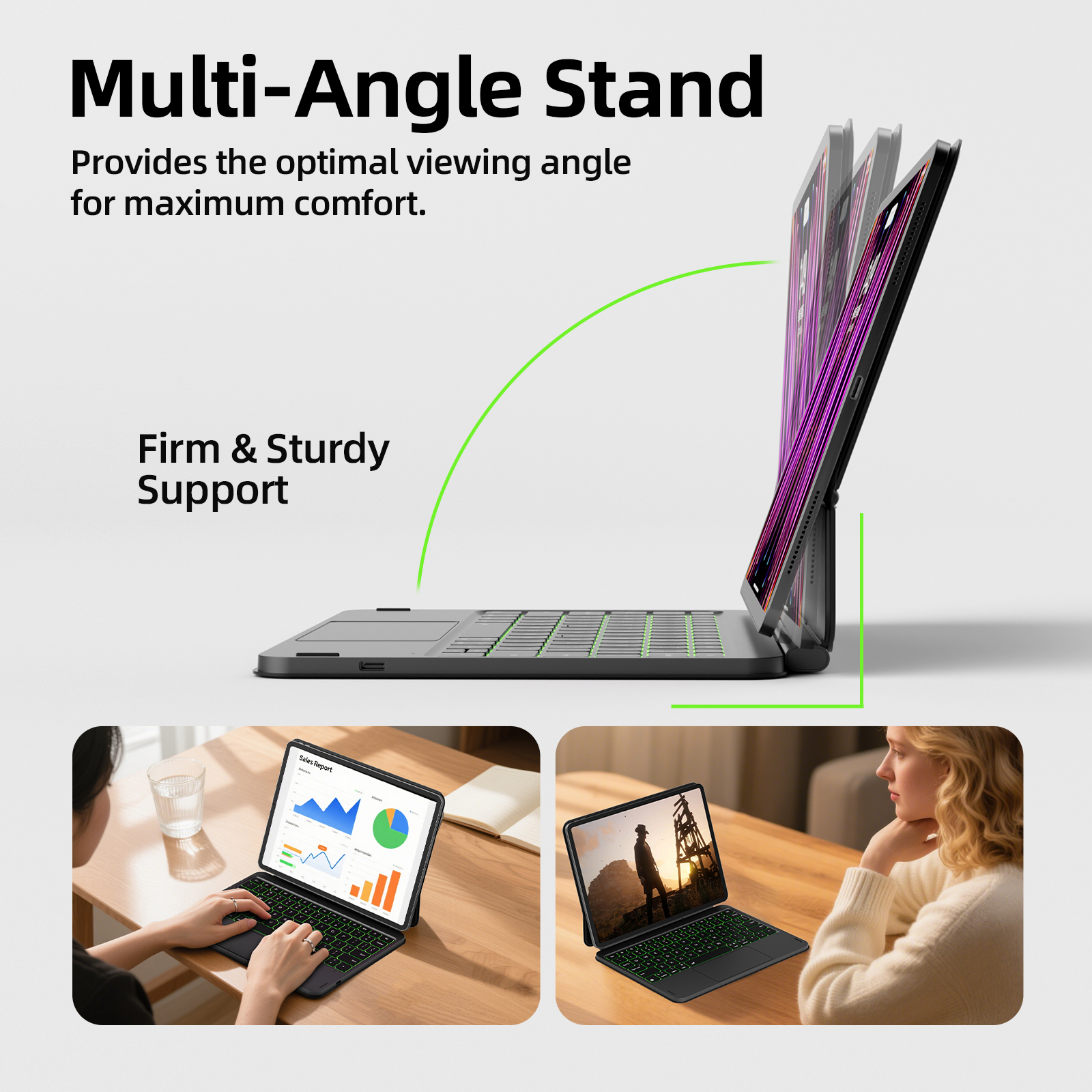 GOOJODOQ Magic Keyboard for IPad Pro 11/13/12.9 Air4/5/6 10th Gen Case ...