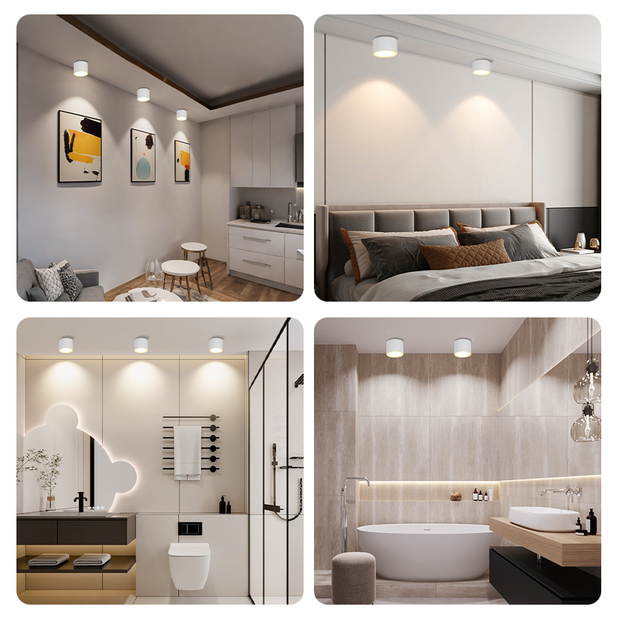 IP65 Waterproot Downlight Replaceable Bulb Pin Light Surface Mounted ...