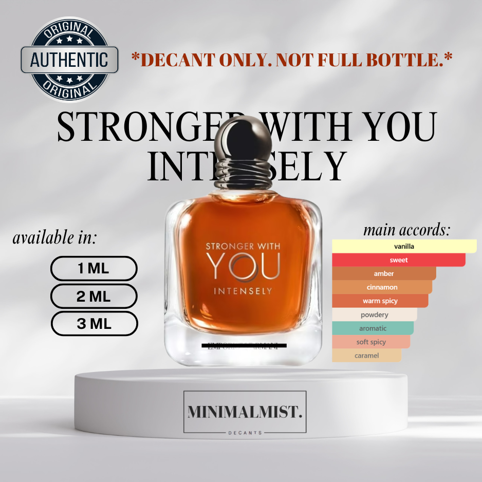 [DECANT] EA Stronger With You Intensely EDP | 0.5ml, 1ml, 2ml, 3ml ...