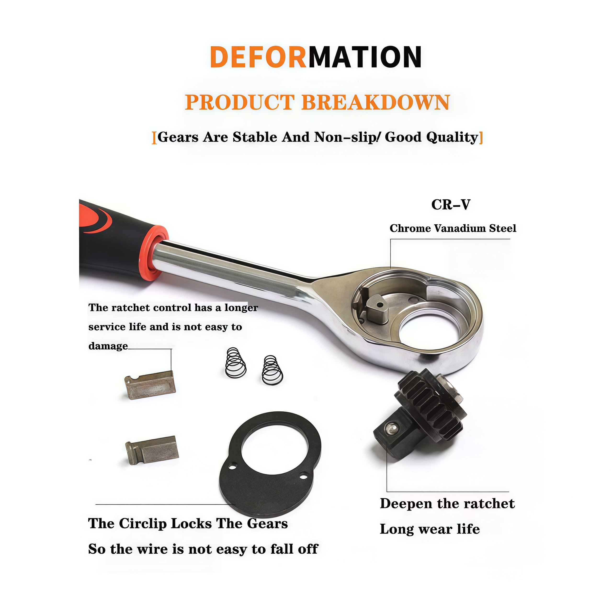 Extendable Ratchet Wrench 24-Tooth 1/4" 3/8" inch Drive Socket Wrench ...