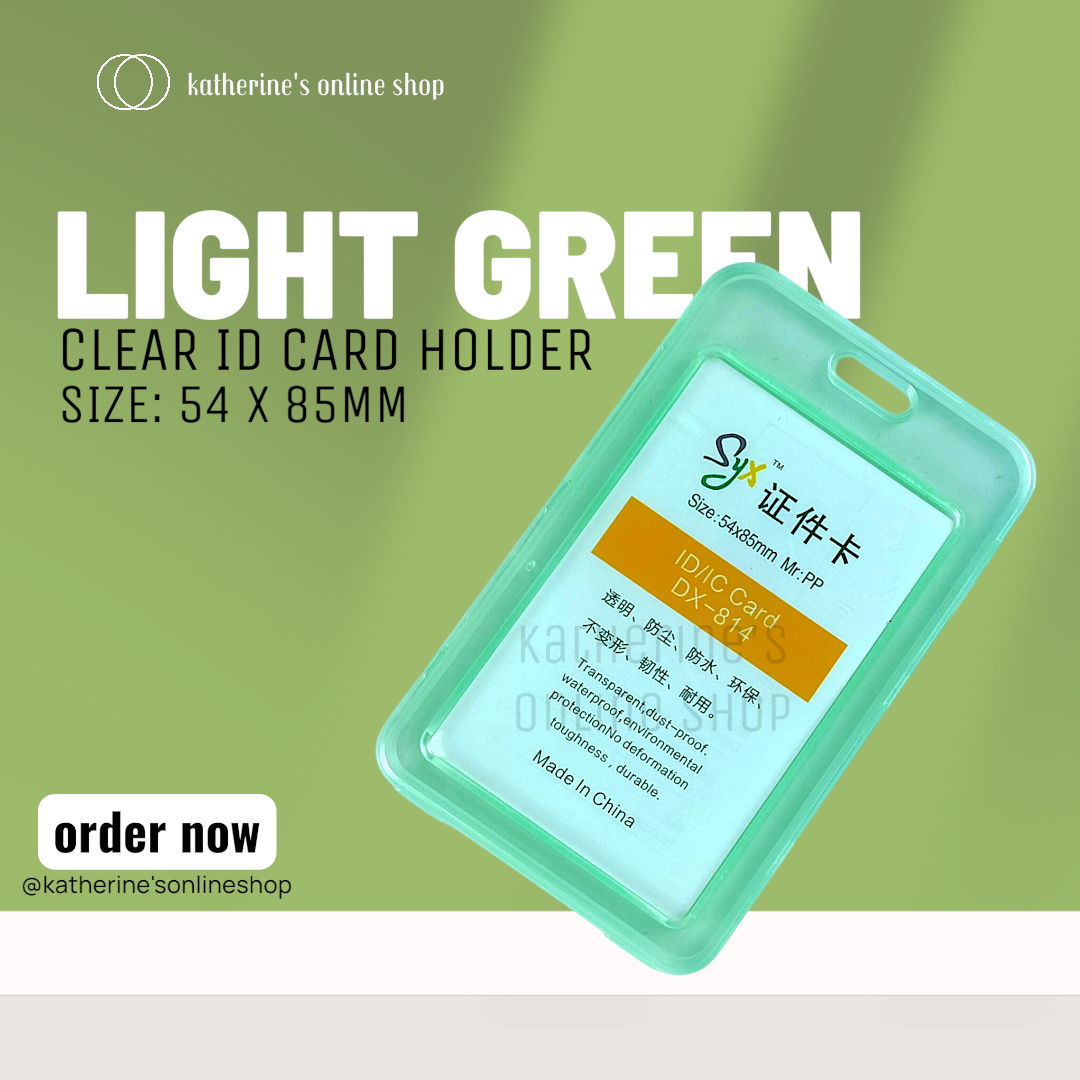 DX814 Waterproof Transparent PVC ID Card Cover Plastic Card Holder Case ...