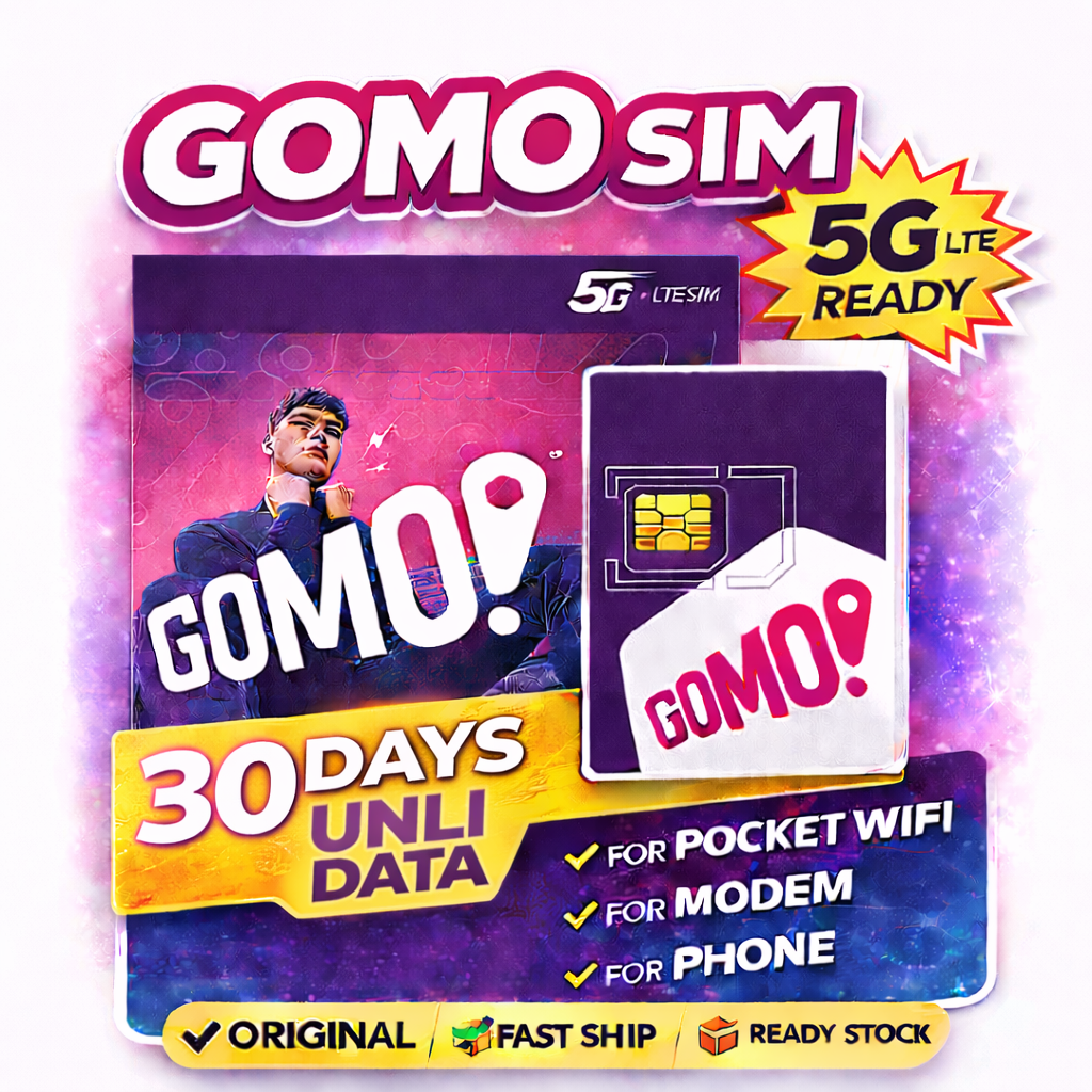 GOMO SIM Card 30 Days UNLI DATA | NO EXPIRY DATA | 5G LTE Ready | For ...