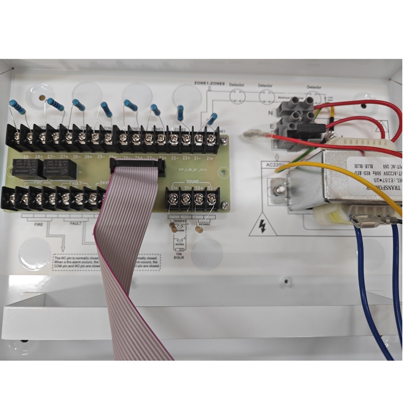 2/4/6/8/16 Zones New Fire Alarm Control Panel FACP AC 220-230V Matching ...