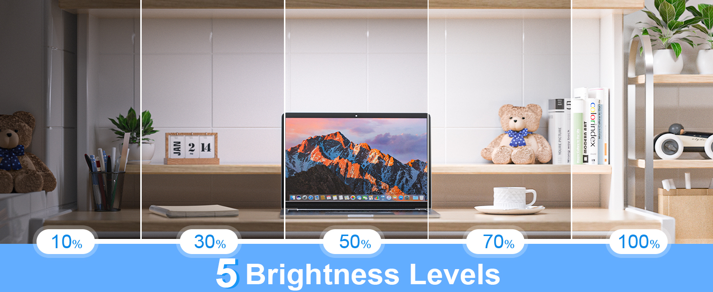 ELUX 5 Colors Magnetic Light Rechargeable LED Strip Light Adjustable ...