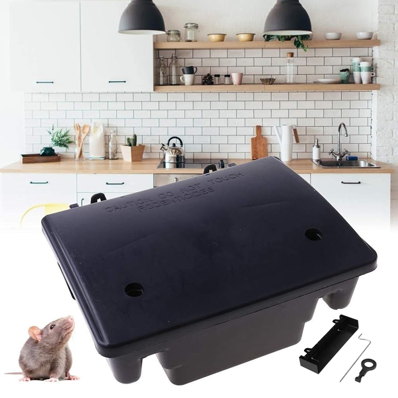 Anti-Escape Rat Bait Station Box, Pet Safety Rodent Trap, Household ...