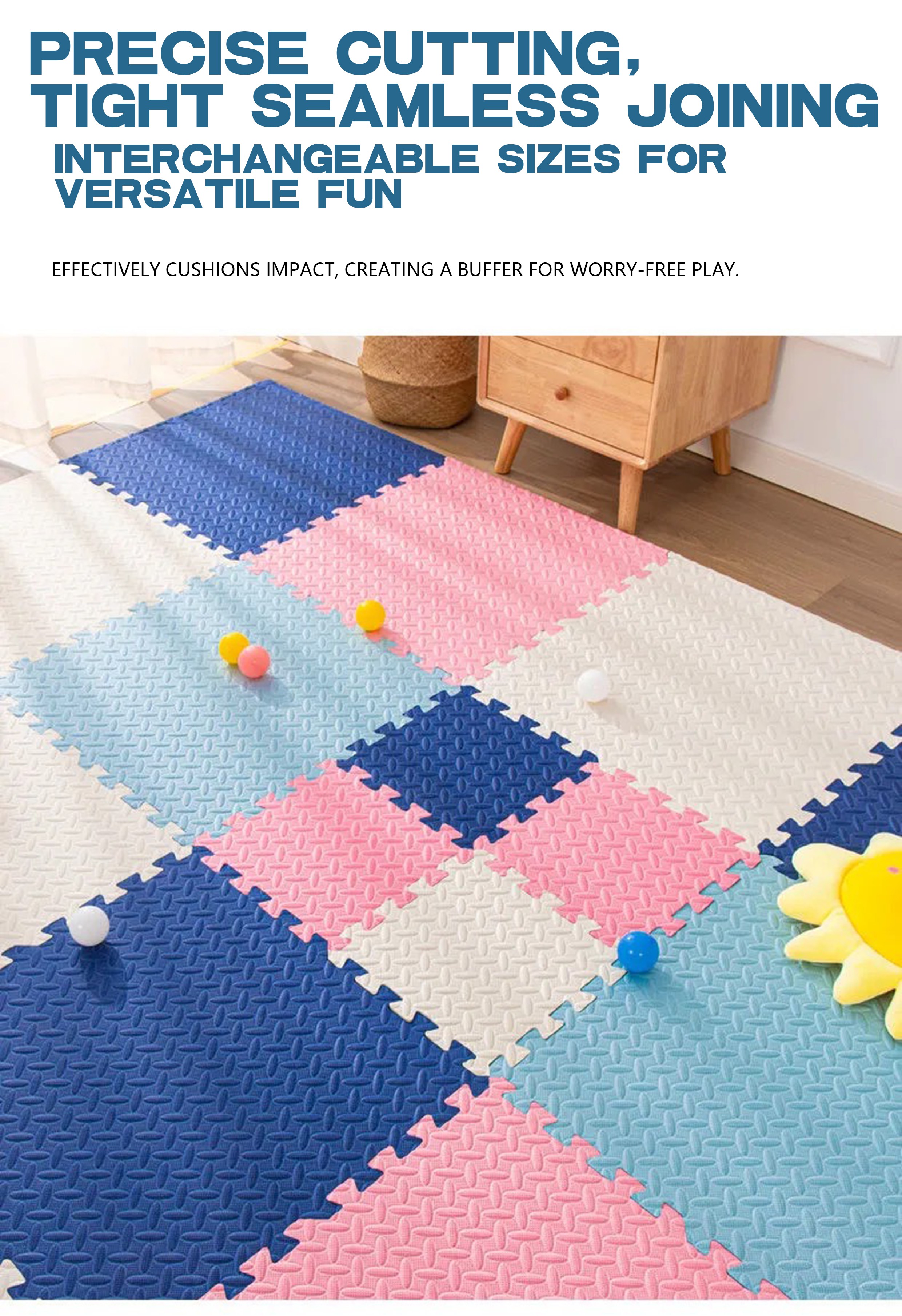4in1 Big Size 60cm X 60cm Puzzle Mats Cold Proof Foam Floor Mat Bedroom ...
