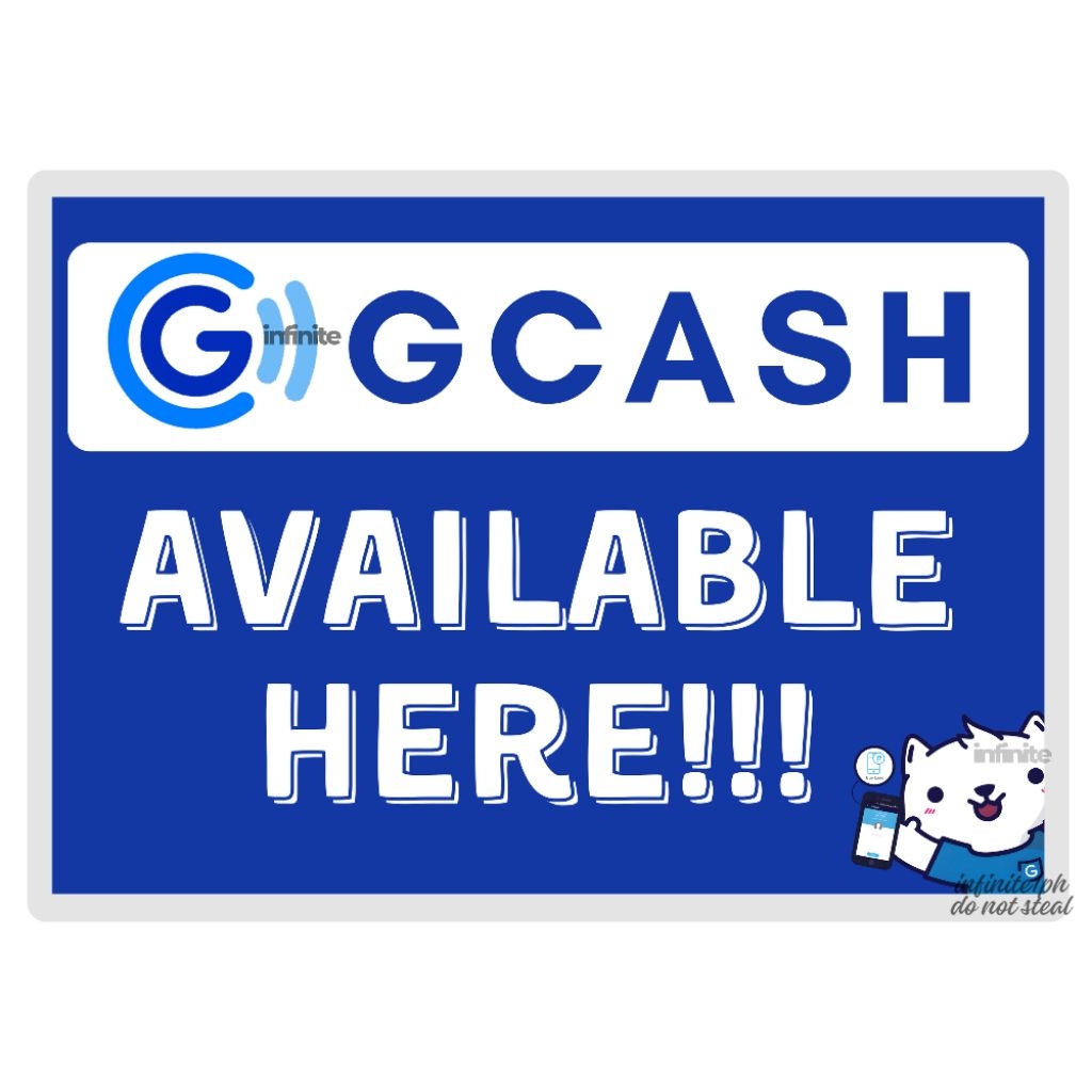 Gcash Available Here - Laminated Signage A4 A5 Size | Shopee Philippines