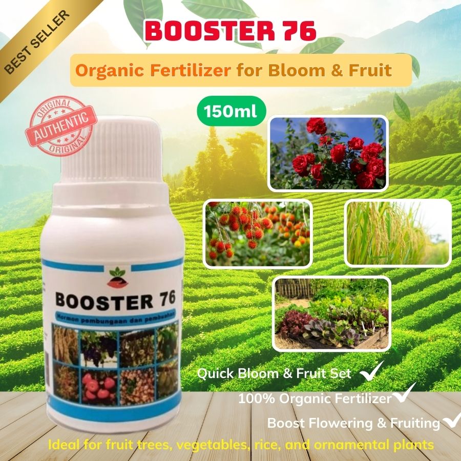 Booster 76 (150ml) Liquid Fertilizer – Flowering & Fruit Booster for ...