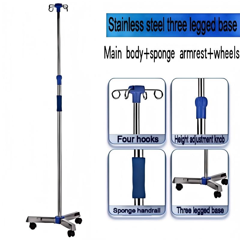 IV Stand Portable Adjustable Medical IV Fluid Stand Stainless Steel IV ...