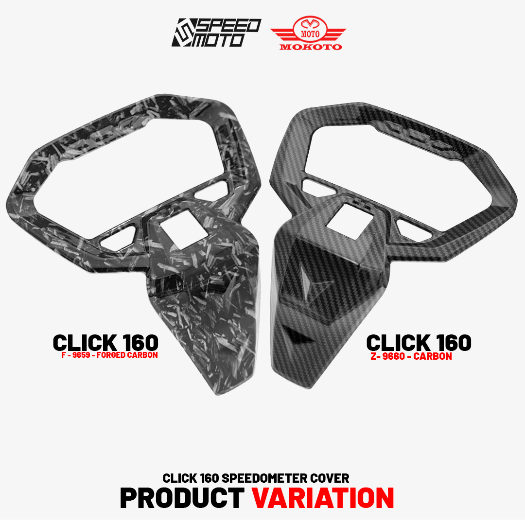 MOKOTO HONDA CLICK 160 SPEEDOMETER GAUGE PANEL COVER CARBON/FORGED ...