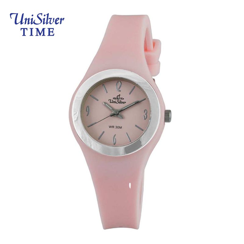CHROMA BURST Women's Small Analog Silver/Pink Rubber KW4061-1013 Watch ...