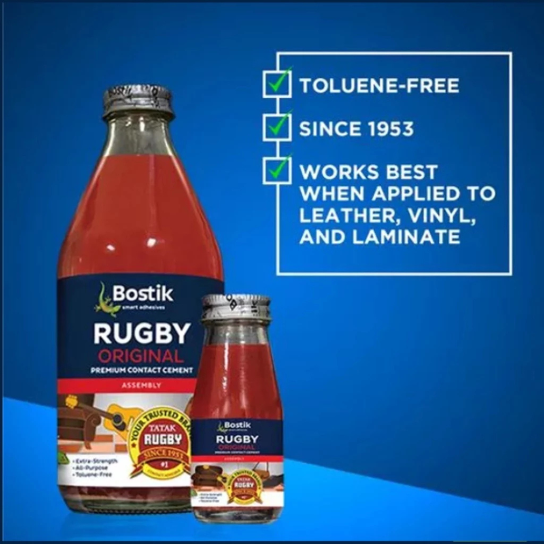 BOSTIK RUGBY PREMIUM RUBBER CONTACT CEMENT HIGH STRENGTH ADHESIVE ...