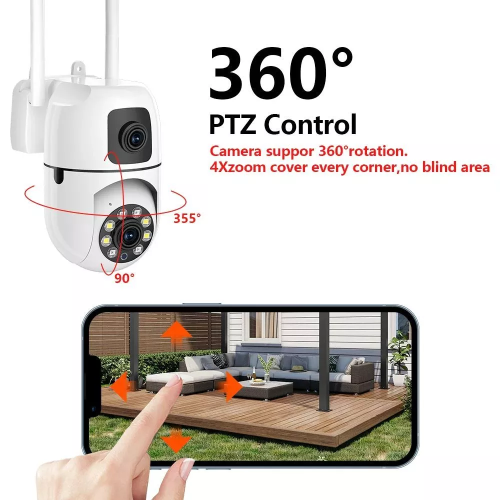 V380 Pro CCTV Camera Outdoor WIFI Wireless Dual Lens 1080P HD ...
