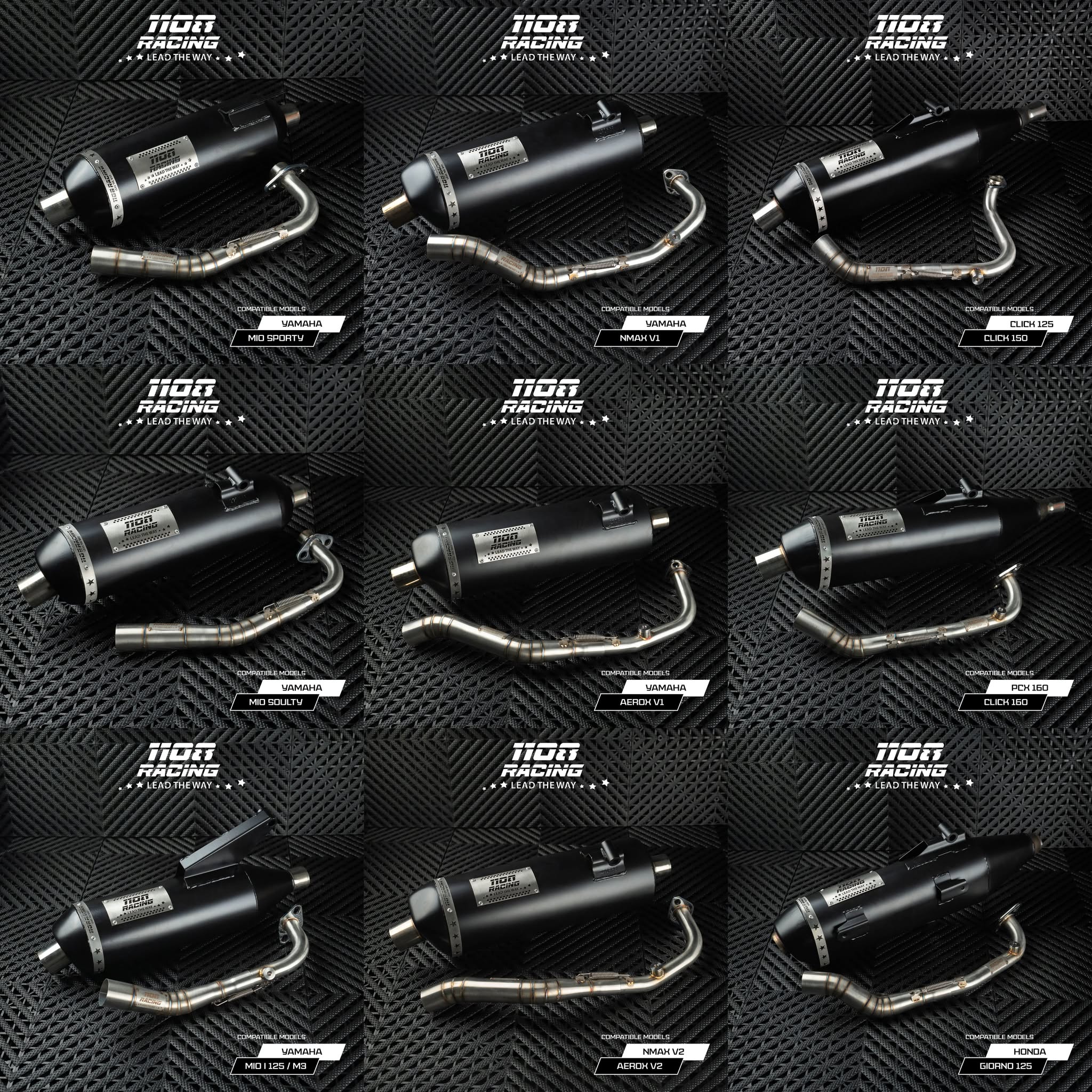 ORIG 1108 POWER PIPE MADE IN THAILAND FOR CLICK AEROX NMAX PCX MIO ...