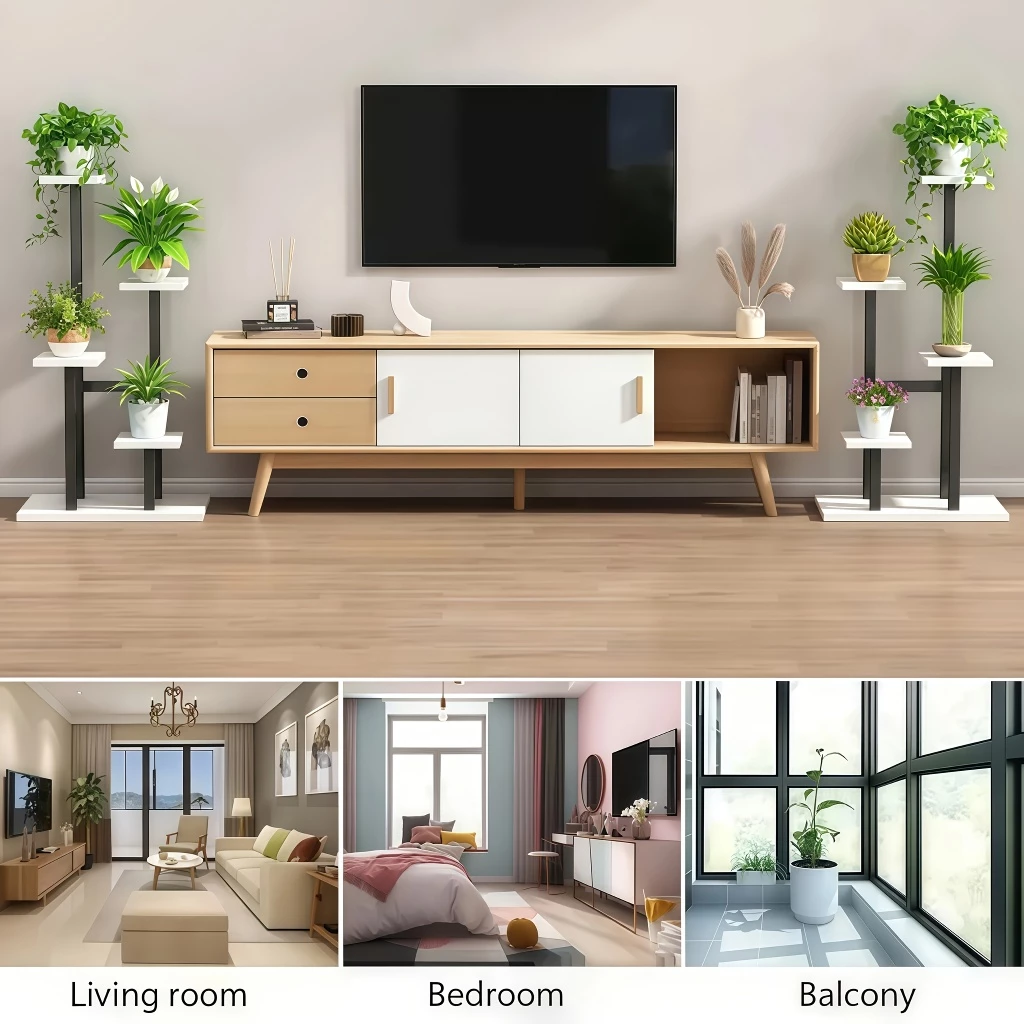 COD Multi-layer simple flower stand household shelf balcony indoor and ...