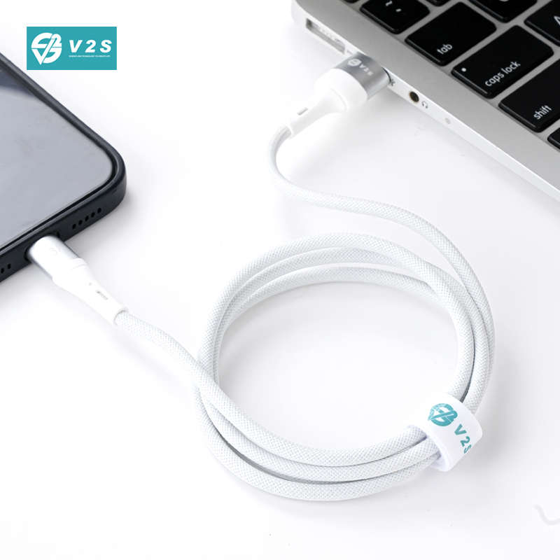 V2S Q3 3A Fast Charging Metal Braided Cable USB Excellent Charging Cable 1meter | Shopee Philippines