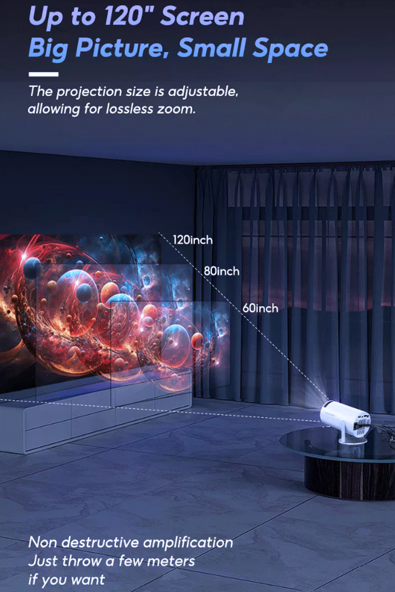 Smart Projector HY300 Android 4k Projectors Portable Mini Projector HD ...