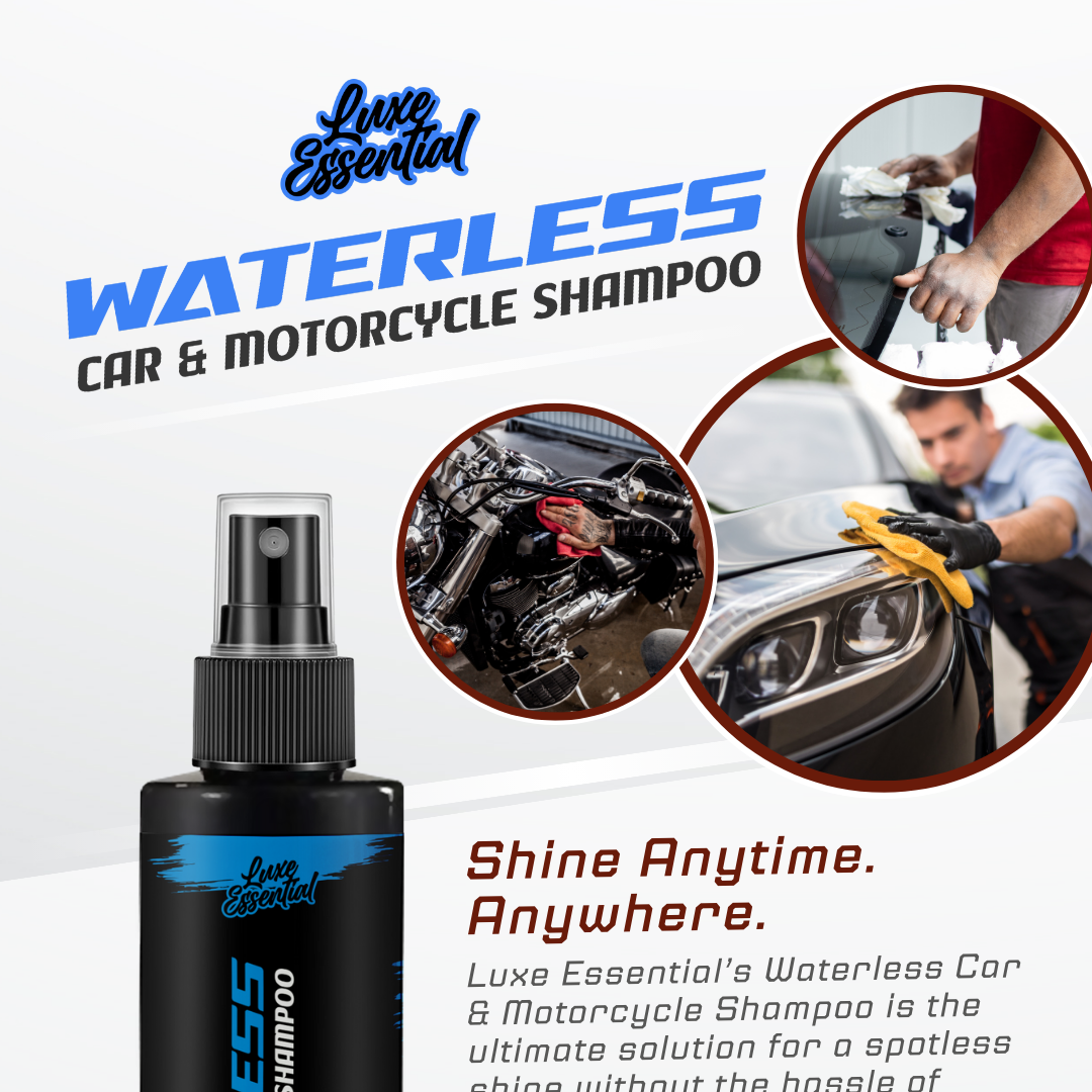 Waterless Car & Motorcycle Shampoo – No Water Needed, Safe for Paint ...