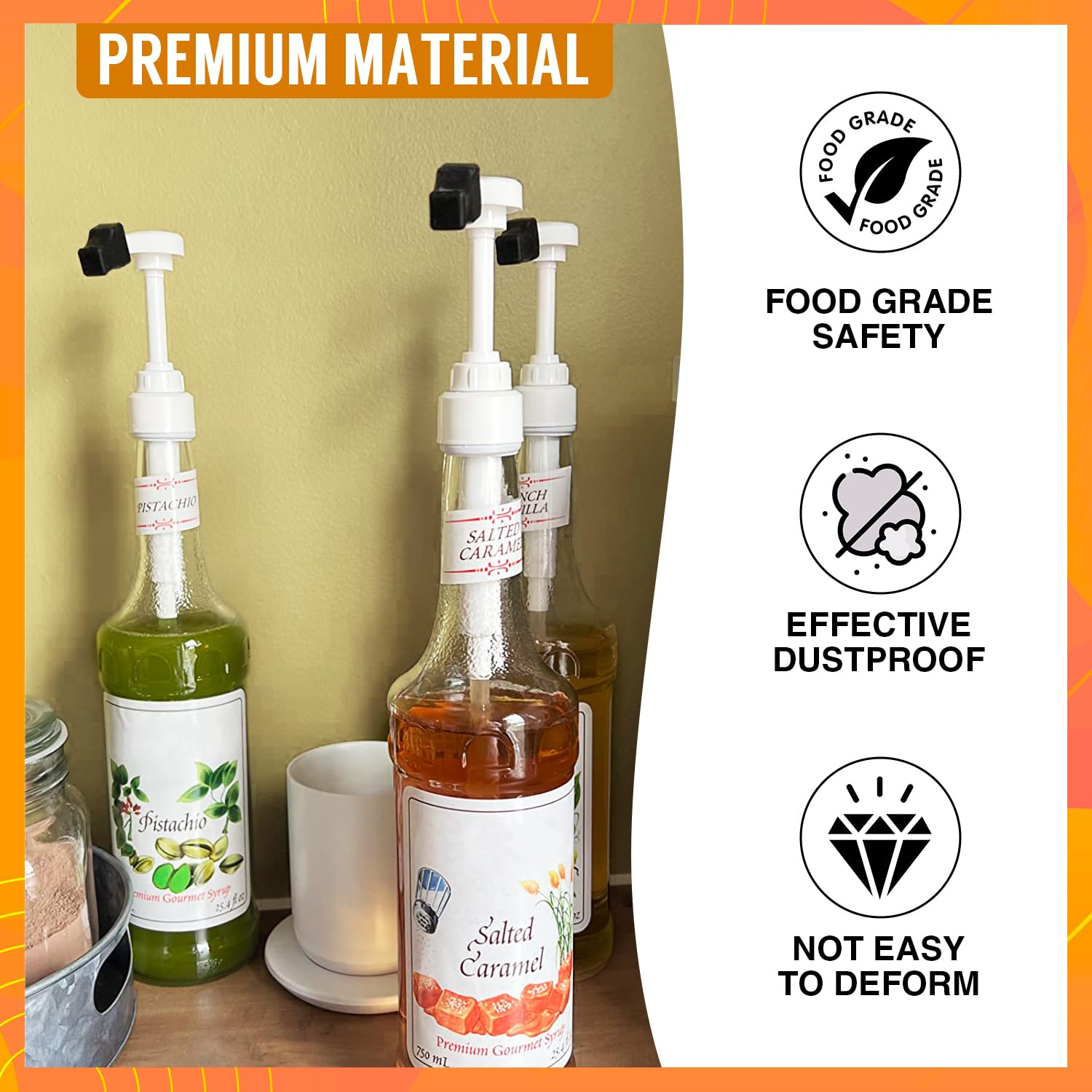 10Pcs Anti Mold Syrup Pump Cap Hygienic Seal For Humid Environment ...