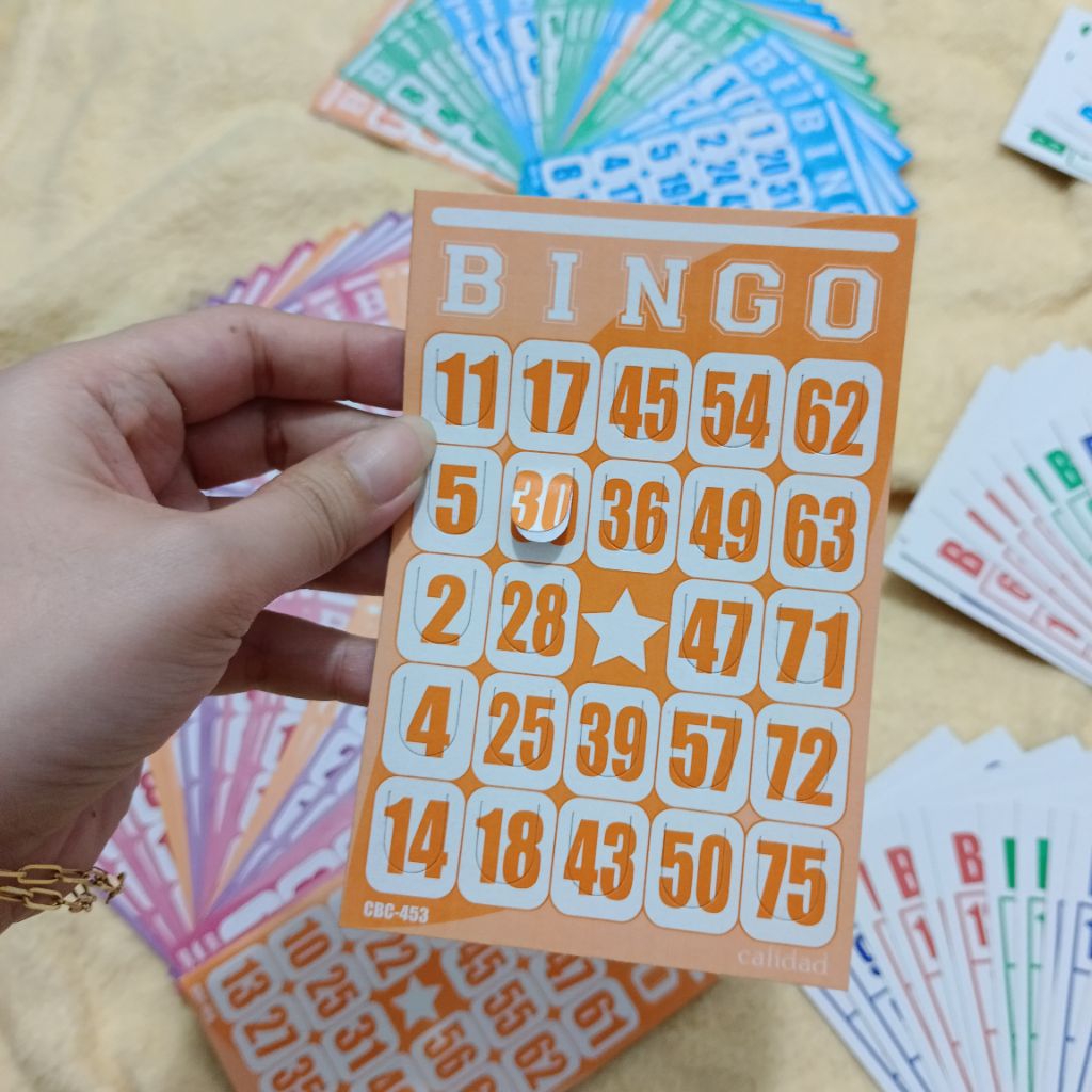 Bingo Card Assorted Colors/Set in pack Set 100-800 100's & 50's per ...