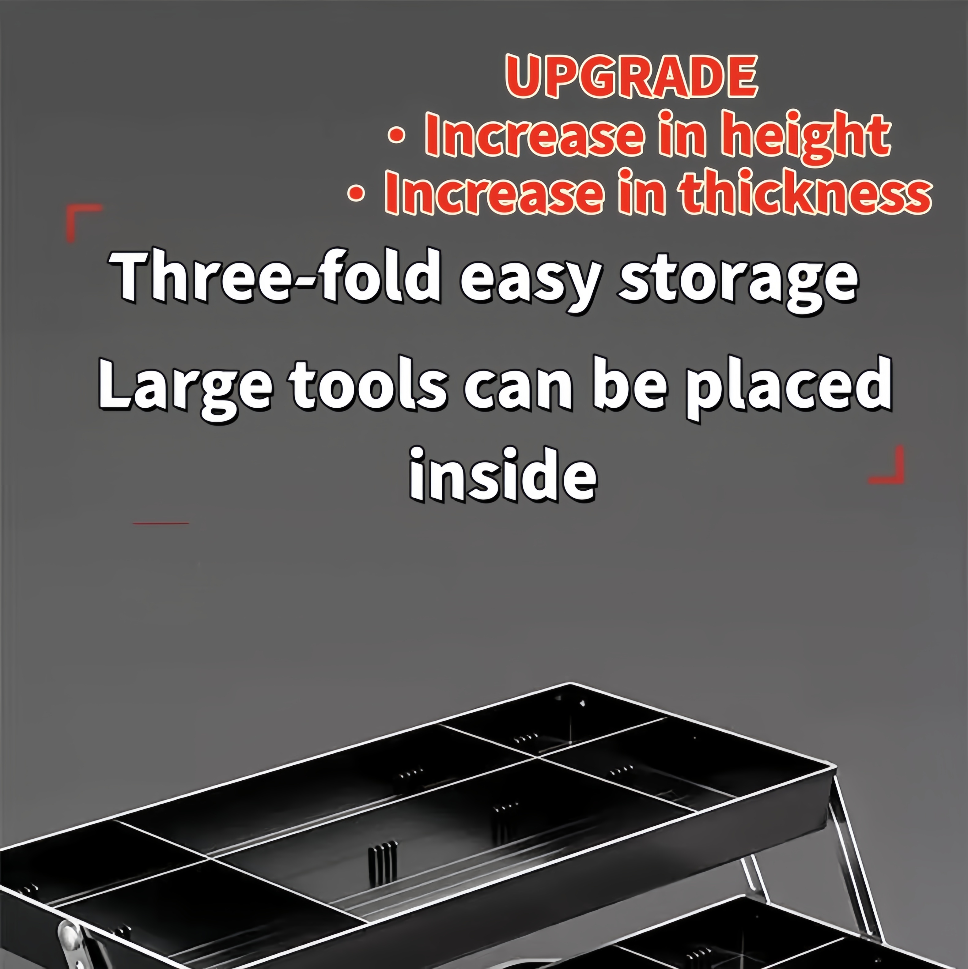 Hardware Toolbox stainless three-layer folding multi-functional storage ...