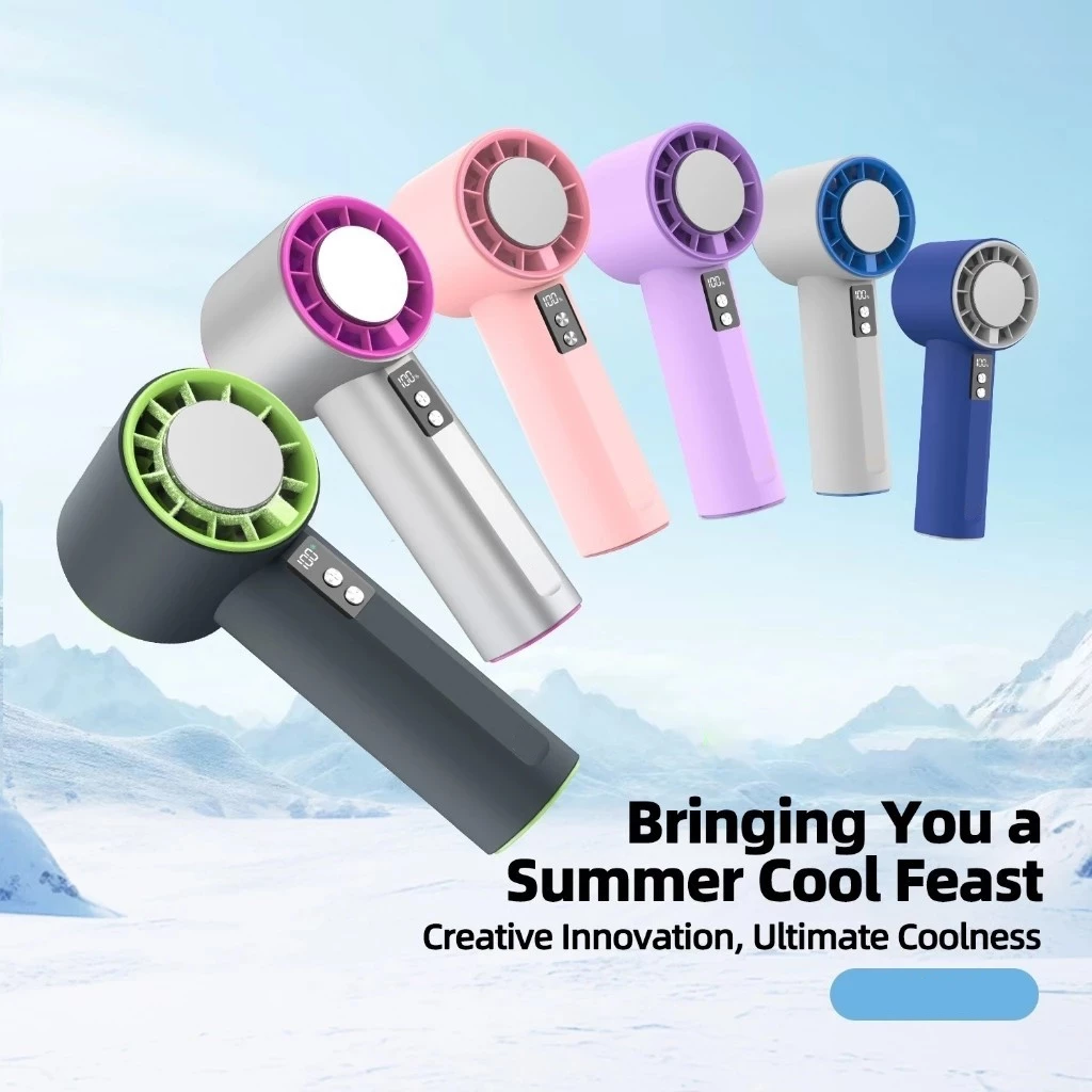 High Speed Mini Turbo Fan Portable Rechargeable Handheld Mini Fan 100 ...
