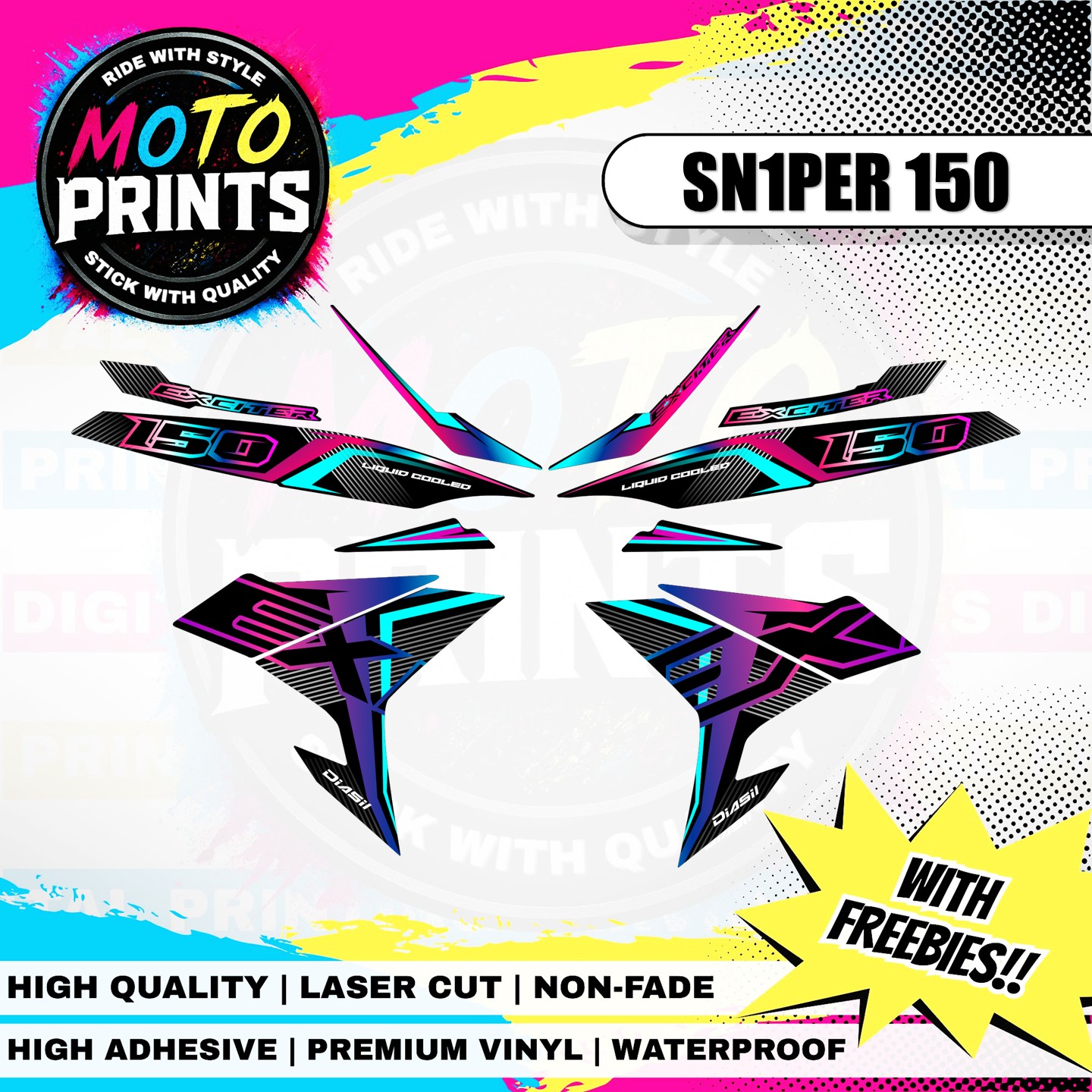 YAMAHA EXCITER SNIPER 150 MALAYSIAN CONCEPT Y15ZR DECALS (WATERPROOF ...