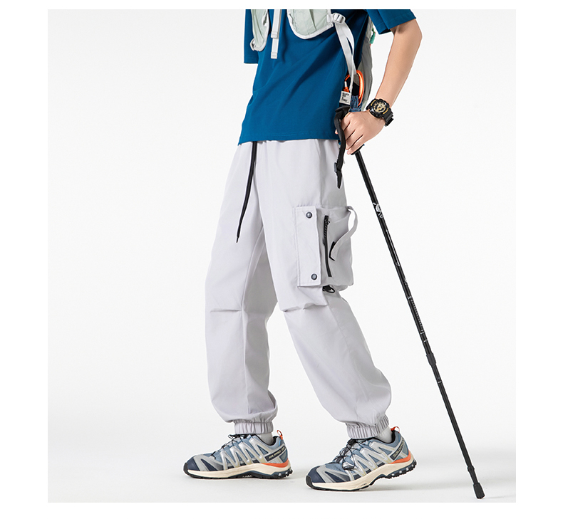 #H9010#Men's Korean Streetwear Cargo Jogger Pants Multi-pocket Casual ...
