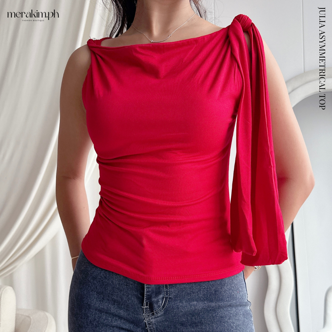JULIA ASYMMETRICAL OFF SHOULDER TOP - Double Lining Two Way One ...