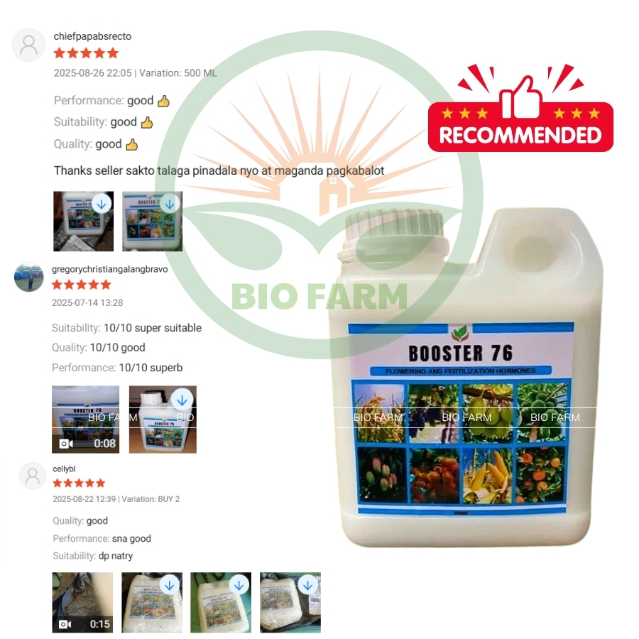 Booster 76 (500ml) Organic Fertilizer for Plantations, Strong Flowering ...