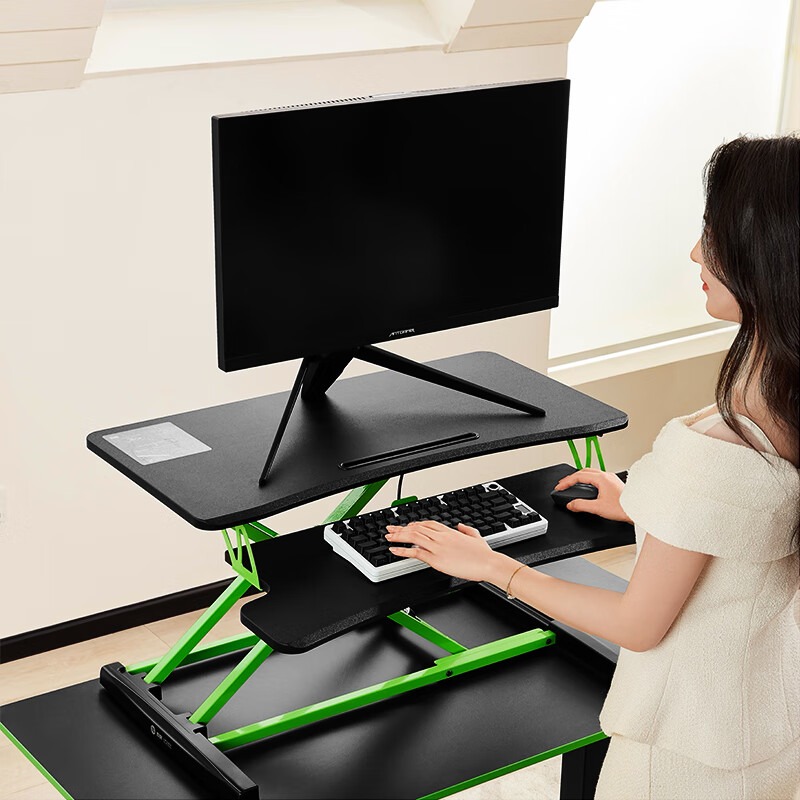 KOORUI | 32-inch Adjustable Sitting Standing Convertible Desk ...