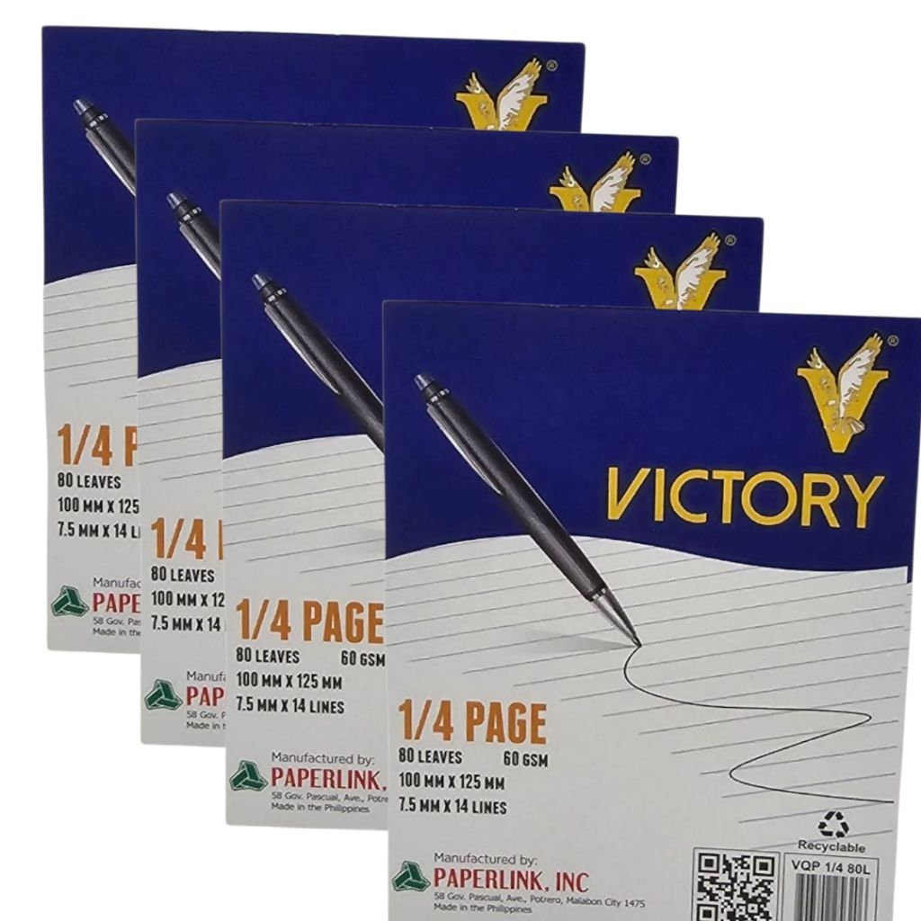 Victory 1/4 Page Pad- Set of 4 Pads | Shopee Philippines