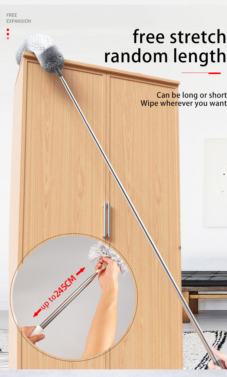 280cm Feather Duster Extendable Adjustable with Bendable Head ...