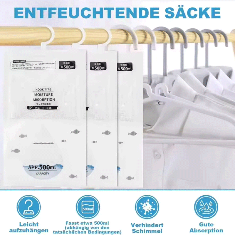 50pcs Hanging Moisture Absorbent Bags Anti-Mold Desiccant Packets ...