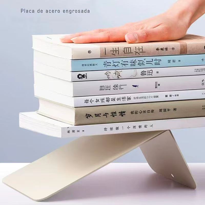 3 Colors Metal Bookend L-Shape Desk Organizer – Strong Book Holder for ...
