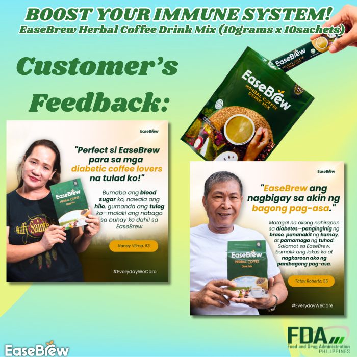 Easebrew Herbal Coffee Drink Mix Original with Stevia 10grams 10sachets ...