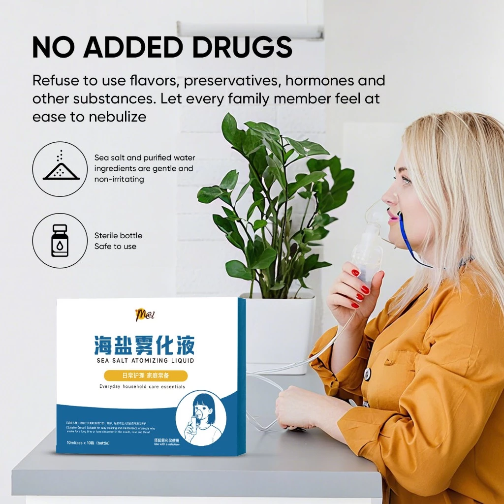 10 Vials Per Box Nebulizer Sea Salt Atomizing Liquid Helps Clear Nasal ...