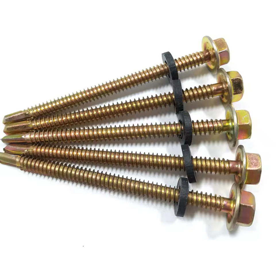 50pcs Tek Screw Self-Drilling - Metal Galvanized Hexagonal Hex Head ...